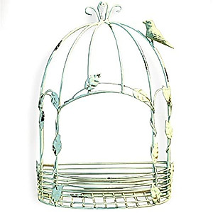 8.66"Art Wall Decor Metal Floating Shelves Hanging Bird Cage Display Rack Wall Mounted Storage Rack Indoor Outdoor Garden Decoration Wall Shelf Plant Stand Bedroom Livroom Office Sofa Cafe Home Decor