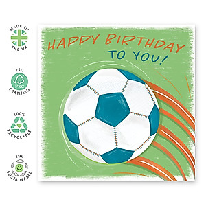 CENTRAL 23 Football Birthday Cards For Son Daughter - Son Birthday Cards - Happy Birthday Cards - Sports Soccer - Nephew Birthday Card - Gifts For Grandson - Comes With Fun Stickers