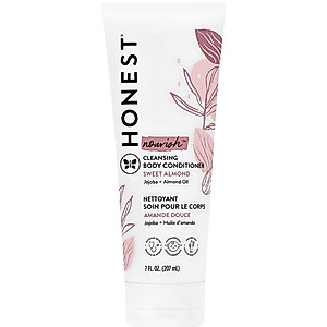 The Honest Company 2-in-1 Cleansing Body Conditioner | Gentle for Baby | Naturally Derived, Vegan, Hypoallergenic | Sweet Almond Nourish, 7 fl oz