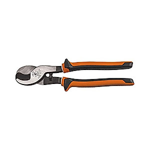 Klein Tools 63050-EINS Cable Cutters, Electricians Insulated Cable Cutter, Cuts Aluminum, Soft Copper, Communications Cable