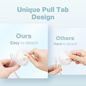 [8-Count] Papablic Duckbill Valves and Backflow Protector Compatible with Spectra S1 Spectra S2 Spectra 9 Plus Breast Pumps, Not Original Spectra Pump Parts, BPA/DEHP Free