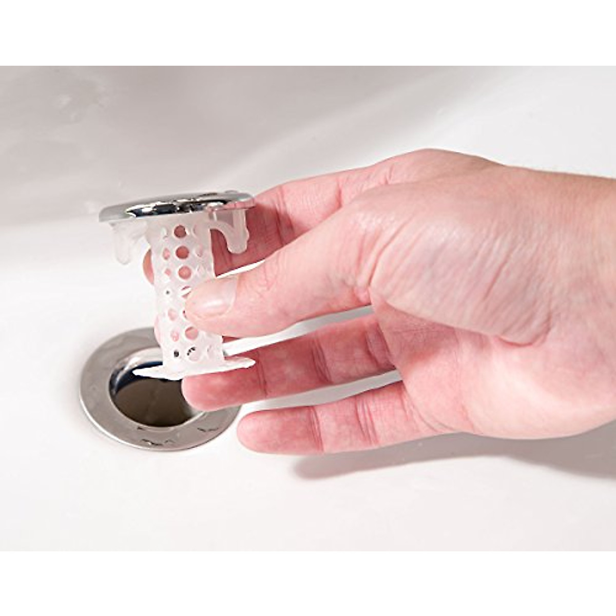 TubShroom and SinkShroom Drain Protectors Hair Catchers for Bathtubs and Sinks, Chrome