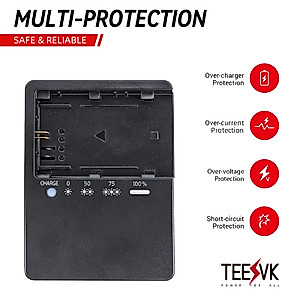 LP-E6 Battery Quick Charger for Canon: Compatible with LP-E6 LP-E6N LC-E6 LC-E6E Battery for Canon EOS R R5 R6 6D 7D 5D 5DS 5DS R 60D 60DA 70D 80D 5D Mark III 90D Mark II Cameras Power Supply