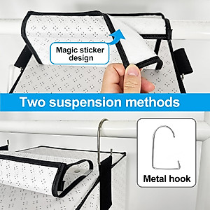 homyfort 6-Shelf Weekly Hanging Closet Clothes Organizer for Kids, Days of The Week Clothes Organizer for Closet, Sturdy Oxford Kids Closet Organizers and Storage (White)