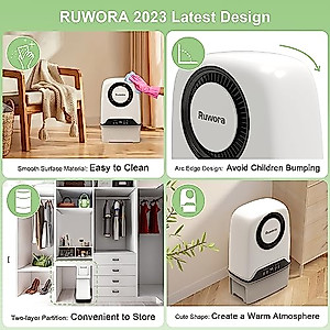 Dehumidifier for Home, RUWORA Dehumidifiers for Bedroom, 30 Pint 2500 Sq.Ft , Water Tank 1.06 Gallon, Dehumidifiers for Basement Bathroom Closet, Overflow Protection, 24H Timer