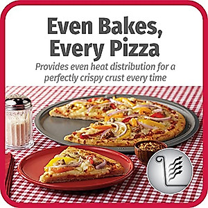 Goodcook 04036 Non-Stick Pizza Pan, 11-3/4 in Dia x 16.4 in L x 14-1/2 in W x 2.8 in H, Steel