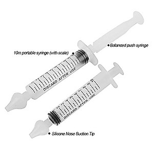 Syringe Nasal Irrigator, Professional Baby Nasal Irrigator Portable Infant Nose Cleaner Rinsing Device Fast All Natural Relief-Nasal Irrigation/Nasal Spray/Nasal Hygiene (2 pièces)