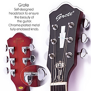 Grote Electric Guitar Matte Finished Mahogany Simi-hollow Body with Gigbag GT335-009 (CS)