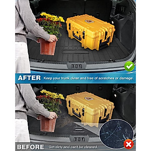 Mixsuper Cargo Liner for Ford Edge 2015-2024 (5 Seats) All Weather Cargo Mat Trunk Liner Rear Trunk Tray Black