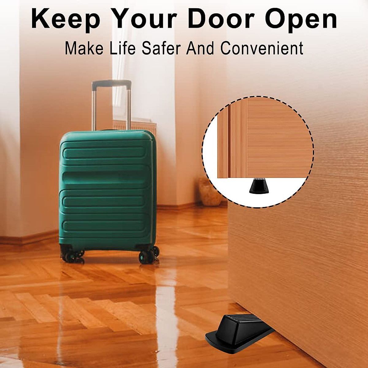 Vanleonet Door Stoppers,Door Stoppers for Bottom, Prevent The Lock-Outs,Floor Sturdy Stackable Door Stop for Carpet Heavy Duty Door
