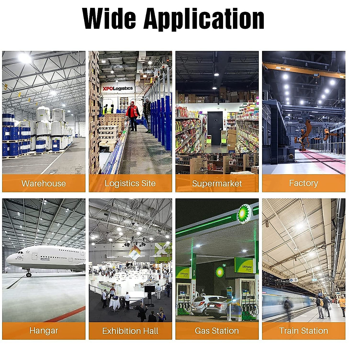 CT CAPETRONIX High Bay LED Shop Lights 2 Pcs 100W 5000K 110V 250W HID/HPS Equivalent 13,000LM, 5' Cable with 110V Plug, Hanging Hook, 120°, LED High Bay Light for Gym Garage Shop Warehouse (2Pack