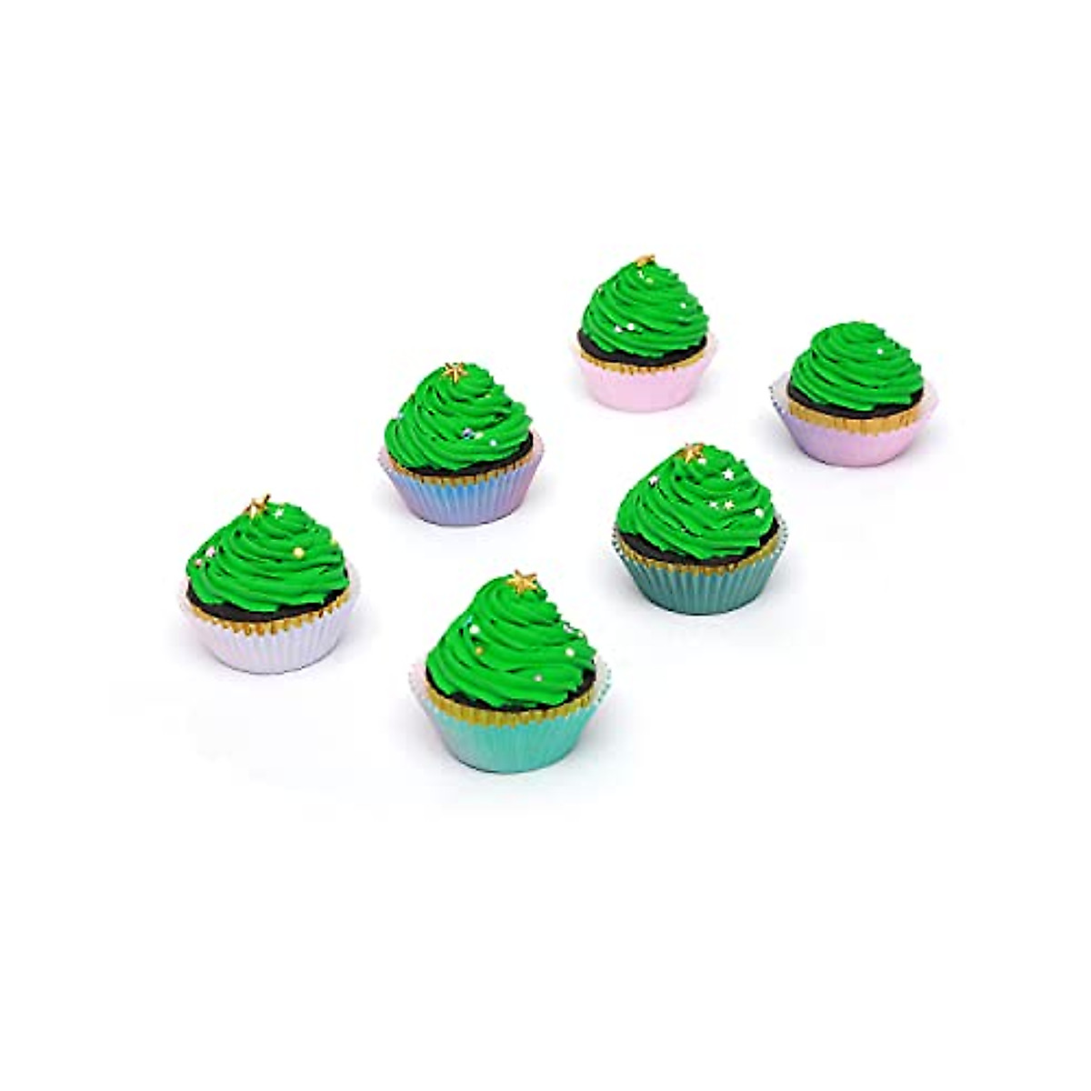 300-Count Cupcake Liners Standard Disposable Cupcake Cups 6 Design Cupcake Papers Baking Cups Cupcake Wrappers (Standard Size) qiqee For Housewarming