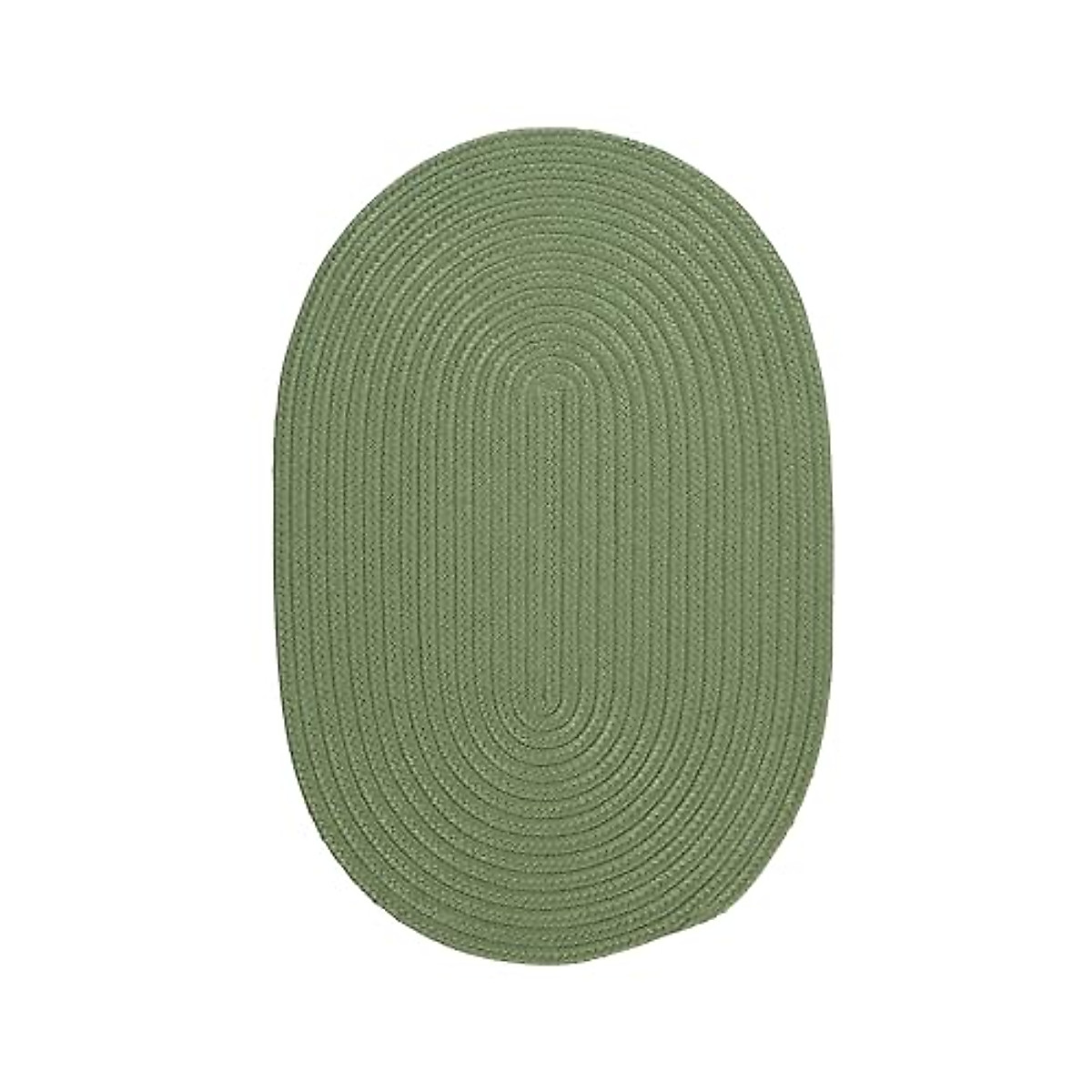 Colonial Mills Delicious Braided Reversible Solid 2X4 Scatter Throw Rug - Palm, Handcrafted in USA, Woven Texture, High Traffic, Entry, Kitchen, Living Room, Bed, Bath, Foyer, Porch - 2' X 4' Oval