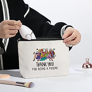 kdxpbpz Golden Inspired Makeup Bag Golden TV Show Fans Gifts for Women Travel Toiletry Makeup Organizer Zipper Pouch Birthday Gift for Friend BFF Girls Thank You for Being A Friend
