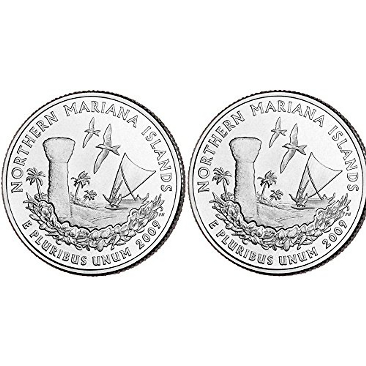2009 Mariana Islands Quarters (Philadelphia & Denver Mints) Uncirculated