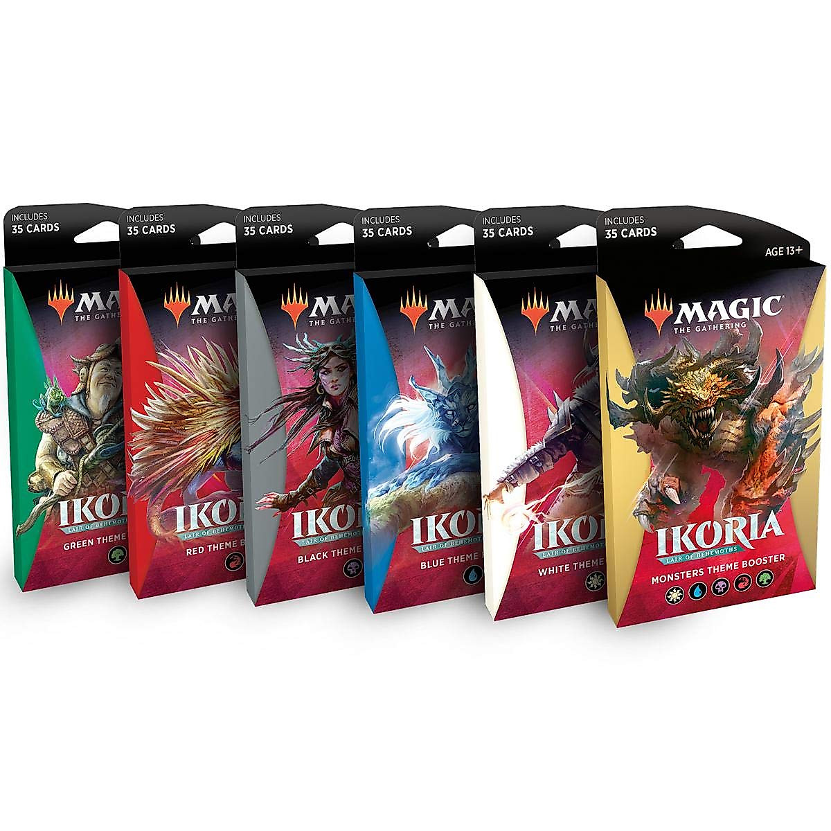 Magic The Gathering MTG Ikoria Lair of Behemoths Theme Boosters All 5 Colors + Monster Pack!