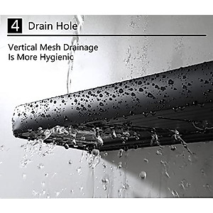 AZZXZQYU Shower Caddy Shower Organizer Shower Shelves with 5 Hooks and 1 Hanging Rod, Without Drilling 2-Piece Space Aluminum Shower Shelf for Bathroom Storage and Kitchen Organization(Black)