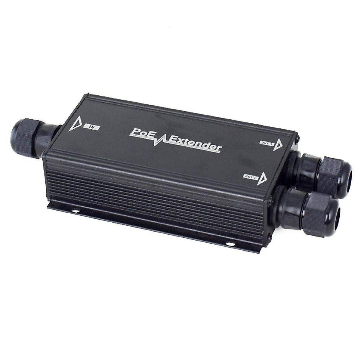 CENTROPOWER Outdoor Gigabit PoE Extender IP67 Waterproof, 60W 10/100/1000Mbps，2 Channel PoE++ Extender，Comply with IEEE 802.3af/at/bt，for IP Security Camera