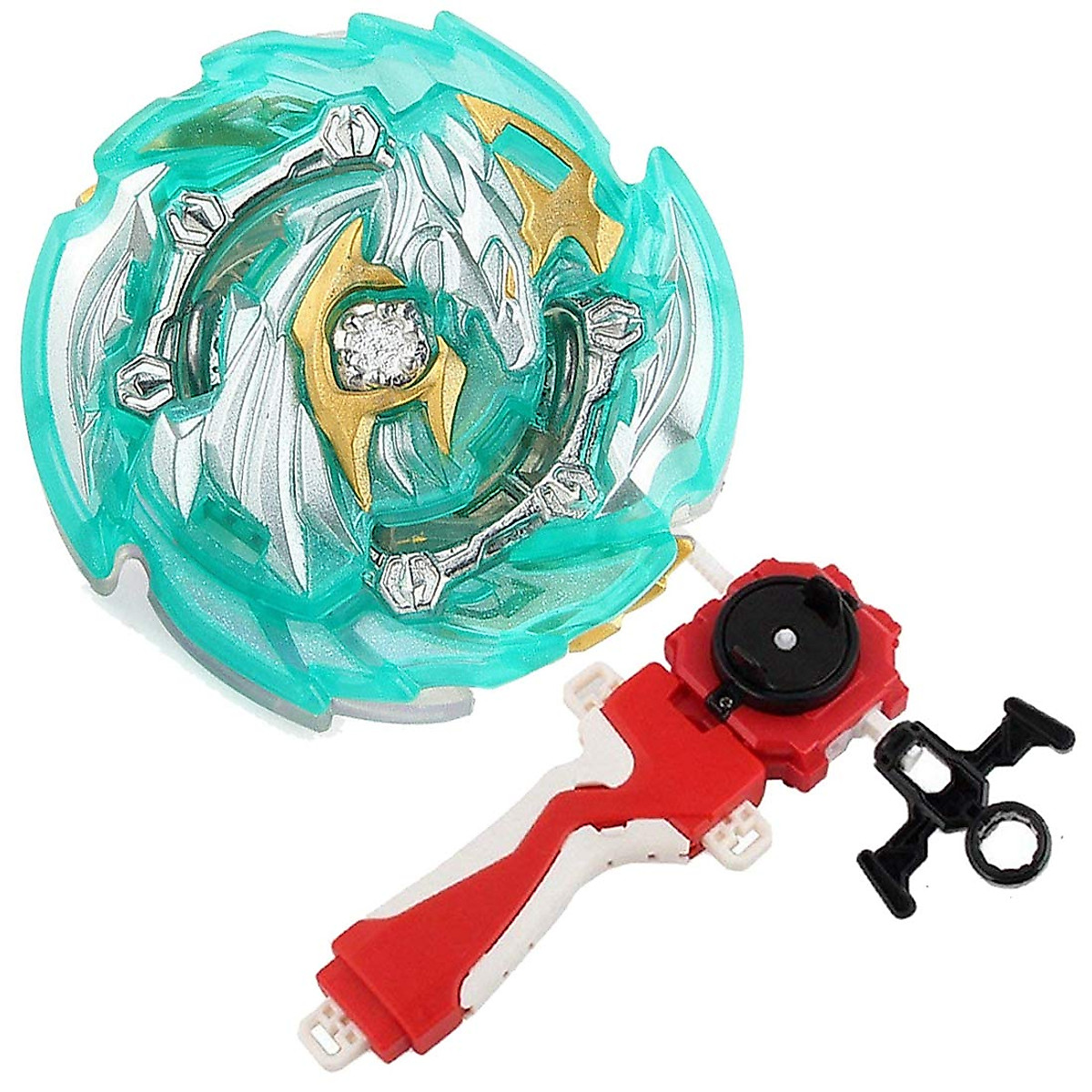 Bay Burst Battling Top Blades Evolution Turbo God Bey Red Lr Launcher Grip Kit Starter Set B-148 Booster Heaven Pegasus.10P.Lw Sen Attack Gyro Bey Battle Gaming Tops Novelty Spinning Toy Gift for Boys