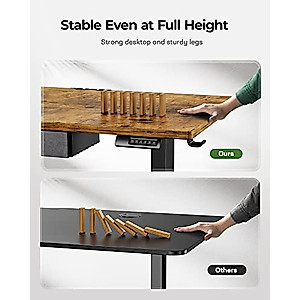 Marsail Standing Desk with Drawer, 55x24 Inch Adjustable Height Standing Desk, Electric Stand up Desk, Sit Stand Home Office Desk, Ergonomic Workstation for Home Office Computer Gaming Desk Rustic