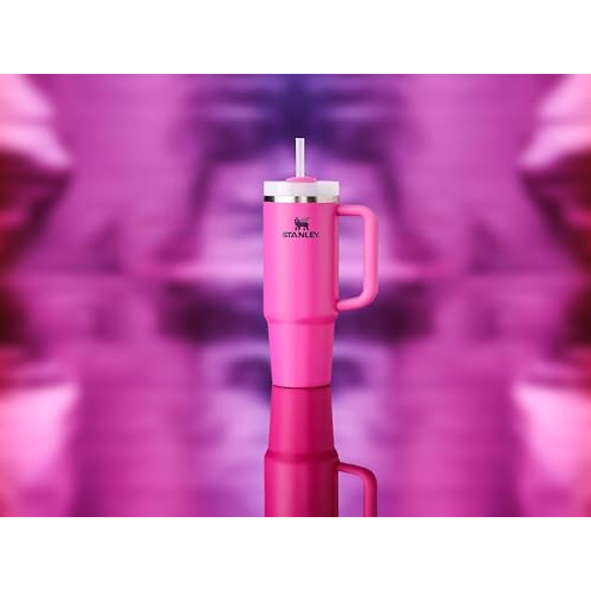 Stanley Quencher H2.0 Tumbler with Handle and Straw 30 oz | Flowstate 3-Position Lid | Cup Holder Compatible for Travel | Insulated Stainless Steel Cup | BPA-Free | Fuchsia