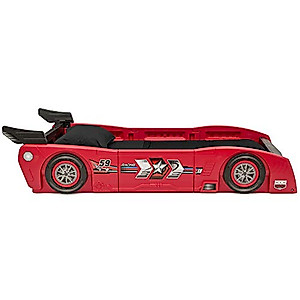 Delta Children Grand Prix Race Car Toddler-to-Twin Bed, Red
