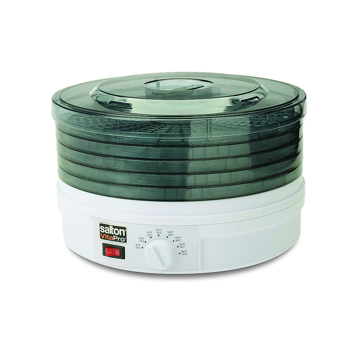 Salton VitaPro, Electric Preserver for Fruit, Jerky, Potpourri, Veget Food Dehydrator, 20 pounds, White (DH1454)