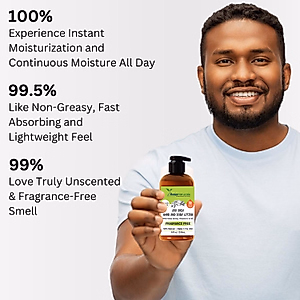 RaGaNaturals Natural Unscented Body Lotion for Dry Skin with Shea Butter and Vitamin E & B5 - Hydrating, Nourishing, Fragrance Free Hand Moisturizer With Organic Essence - For Women, Men, Kids - 8 Oz