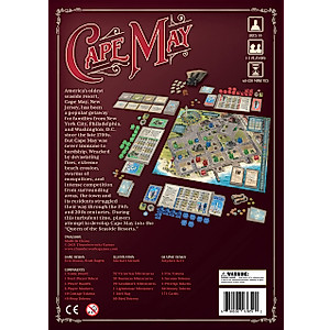 Thunderworks Games - Cape May | Seaside Resort City Building Board Game | Strategy Resource Management and Set Collection | Thematic Board Game | Ages 14+ | Family Game for 1-4 Players |60-120 Minutes