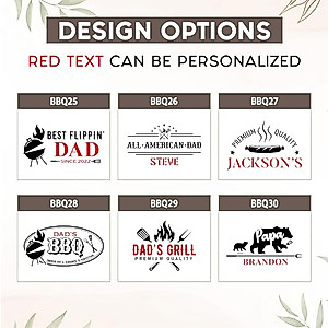 Engrave My Memories Grill Accessories, BBQ Grilling Tools Set, Portable 11-Piece Barbeque Utensils, Custom Gifts for Men (BBQ)