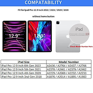 ZenRich [2Pack] Tempered Glass Screen Protector for iPad Pro 12.9 inch (6th/5th/4th/3rd Generation) with [Anti Blue Light] [Anti-Glare] 9H Hardness/Bubble Free/Case Friendly/Pencil Compatible