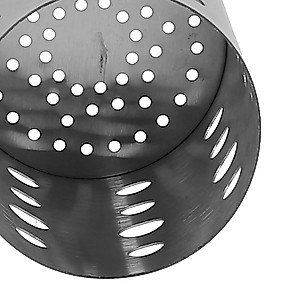 Tomotato Stainless Steel Utensil Holder, 6.3" Kitchen Utensil Holder Caddy Silverware Drying Rack Utensil Drainer Countertop Utensil Storage Organizer Cutlery Holder, 3.9" Diameter