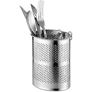 POPGRADE Utensil Drying Rack Silverware Caddy for Countertop, Stainless Steel Utensil Holder for Dish Rack, Silverware Drying Rack Holder Utensil Caddy Cutlery Rack, Chopstick Dishwasher Basket