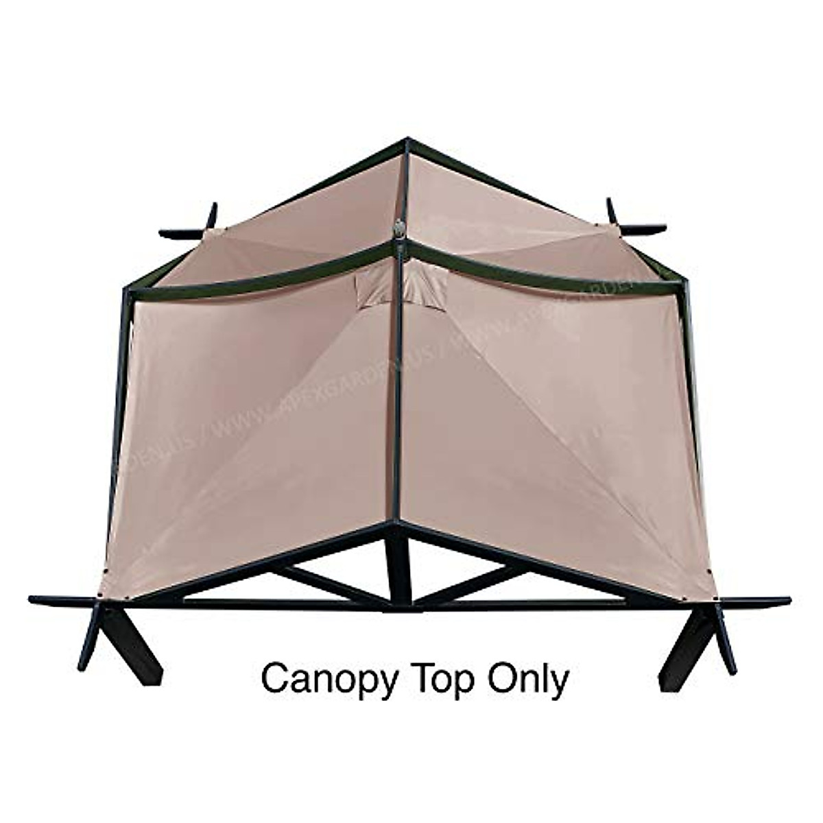 APEX GARDEN Replacement Canopy Top for Lowe's 10 ft x 10 ft Gazebo #GF-12S039B / GF-9A037X (Brown)