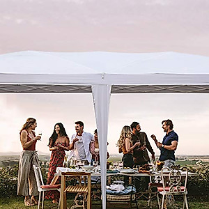 Quictent 10x20 ft Ez Pop up Canopy Tent Instant Shelter Party Tent Outdoor Event Gazebo Waterproof with 6 Sand Bags (White)