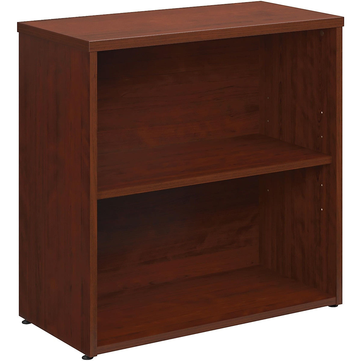 OfficeWorks by Sauder Affirm 2 Shelf Bookcase, Classic Cherry Finish