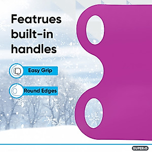 Superio Snow Slider Mat, Flexible Snow Sled Flying Carpet, Roll up Sleds for Kids and Adults 54" Lightweight Plastic Snowboard Sled(Fuchsia-Pink 2 Pack)…