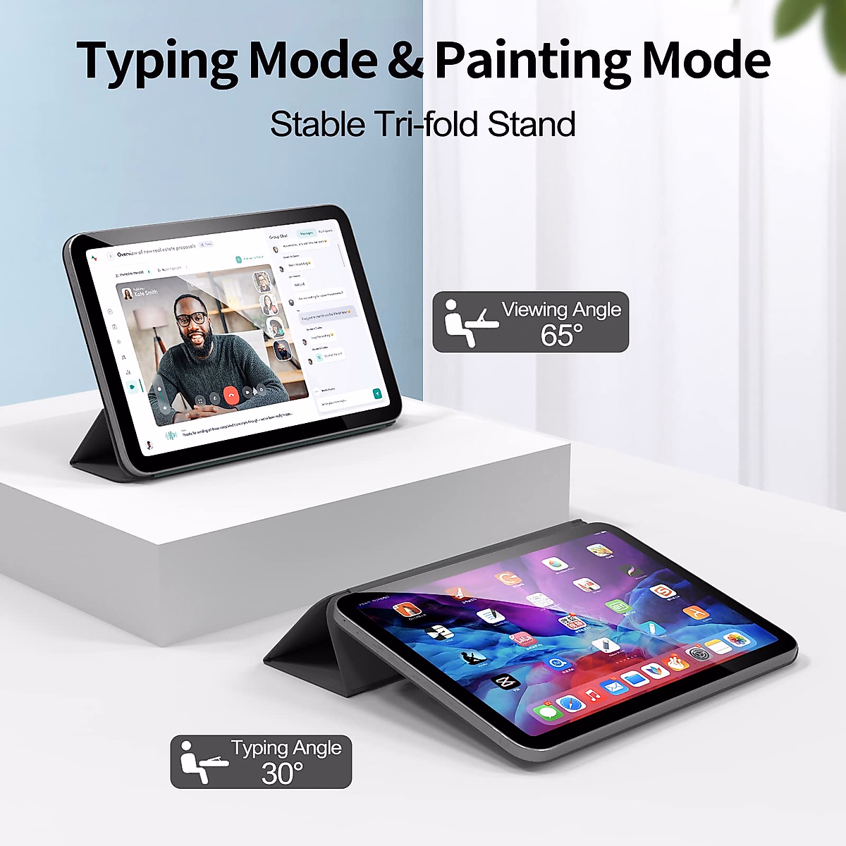 kenke Case for iPad Pro 11 Inch 4th/3rd/2nd/1st Generation (2022/2021/2020/2018 Model), Rebound Magnetic Slim Trifold Stand Smart Cover, Support 2nd Gen Pencil Charging, Auto Sleep/Wake, Black