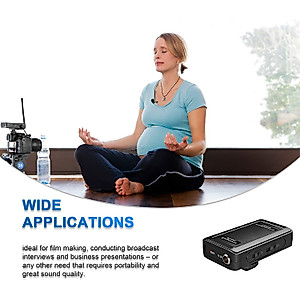 Saramonic Wireless Lavalier Microphone, SR-WM4C 4-Channels VHF Lapel Mic System (200' Range) Compatible with DSLR Camera Canon Nikon Sony Panasonic DV Camcorders Audio Recorder