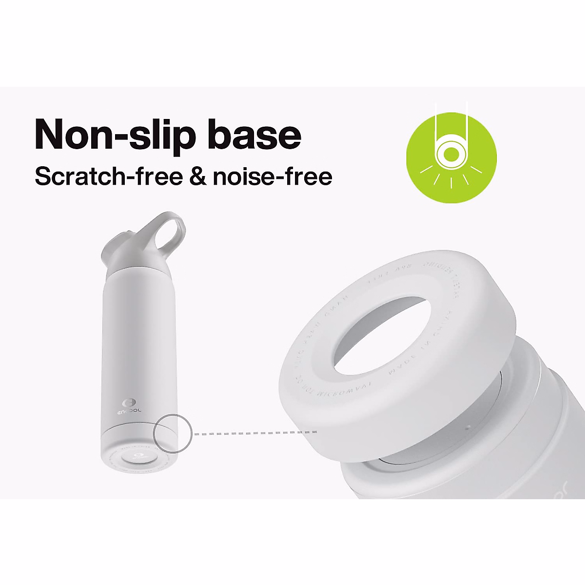 ENCOOL Insulated Stainless Steel Water Bottle with Straw and Carry Loop, Double Wall Cold for 36 Hours, Tritan Leak Proof Lid for Sports, Travel, 24 oz, Snowflake