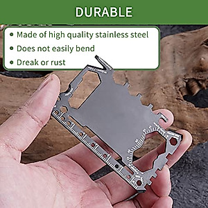 2Pack Credit Card Multitool Quick Repair Home Improvement Pocket Survival 43 in 1 Multi-Tool Card with Bottle Opener Fish Spear