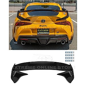 Extreme Online Store Replacement for 2020-Present Toyota A90 A91 Supra | ST Style Rear Trunk Lid Wing Spoiler (ABS Plastic - Painted Glossy Black)