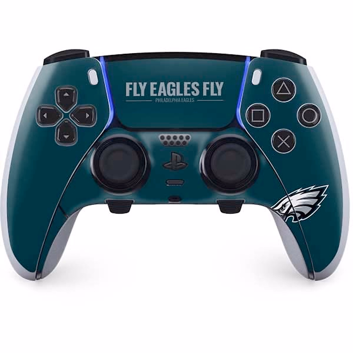 Skinit Gaming Decal Skin Compatible with PS5 DualSense Edge Pro Controller - Officially Licensed NFL Philadelphia Eagles Team Motto Design