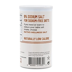 0% Sodium Salt Substitute - NaTivo Wellness - Salt Alternative - Gluten Free - Low in Calories - Reduce your daily Sodium intake - With Natural food products - Keto friendly - Non-GMO - 4 x 3oz