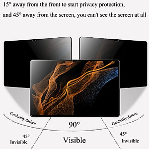 Privacy Screen Protector Suit for Samsung Galaxy Tab S10 Ultra/ Samsung Galaxy Tab S9 Ultra 2023 14.6 Inch/ Samsung Galaxy Tab S8 Ultra 5G 14.6 Inch 2022 , Matte Anti-peep Anti Glare Scratch Resistant Soft Screen Protector Film