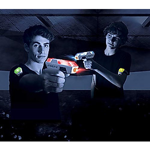 LASER X Two Player Laser Gaming Set, Multi, 2 Laser units with 2 Arms Receivers 100' Range