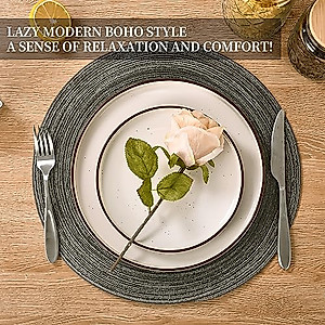 Dessert Plate Set Salad Plates - Modern Rustic Ceramic Plate Sets for 6 - Porcelain Appetizer Plates - 8" Serving Plates for Breakfast | Lunch | Dinner - Microwave and Dishwasher Safe - Vanilla White