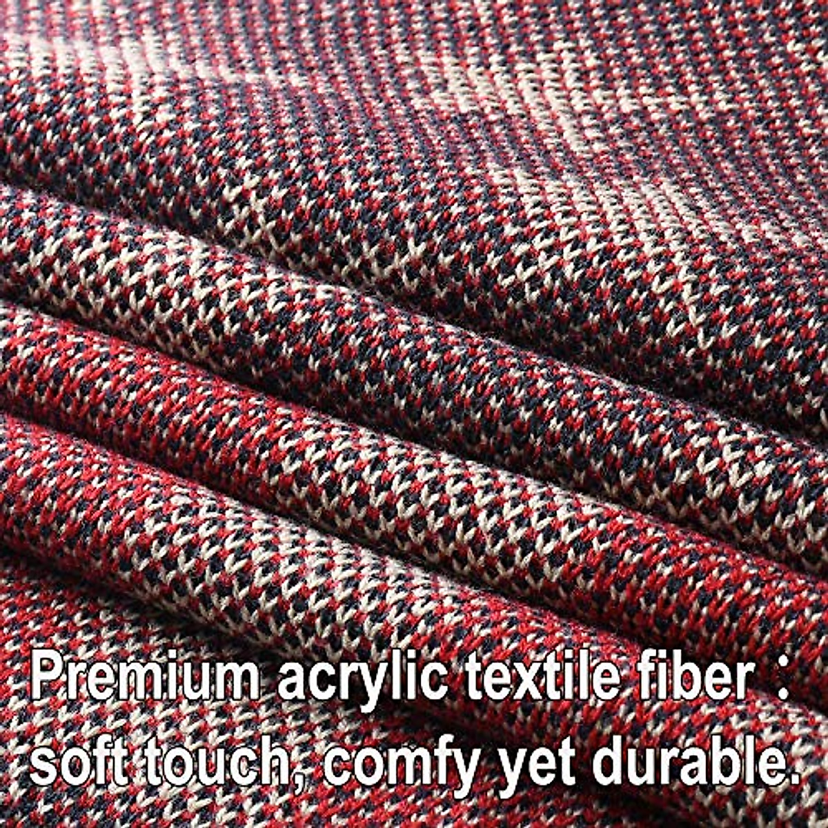 US Flag Knitted Blanket Patriotic Throw Super Comfy Soft Cozy for Coach and Bed 50"x 60" Warm for All Season TV Blankets