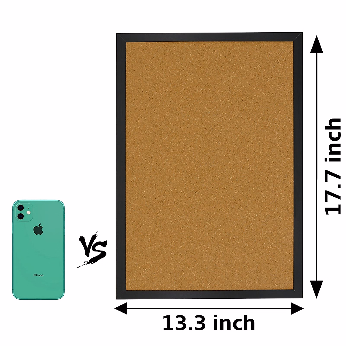 OWLKELA Cork Board Bulletin Board 17.7"X 13.3", Vision Board, Notice Pin Board, Ideal for Office & Home Decor, School Message Board or Vision Board