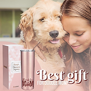 Onebttl Goldendoodle Gifts for Women & Girl, 20oz Stainless Steel Insulated Tumbler, Novelty Golden Doodle Gifts for Dog Lovers, Golden Doodle Dog Mom Gifts - Doodle Mom